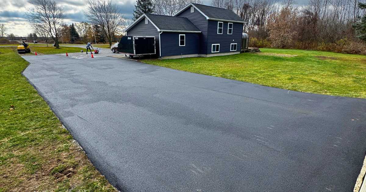 Asphalt Driveway Project in Corfu, NY | DC Hauling Projects