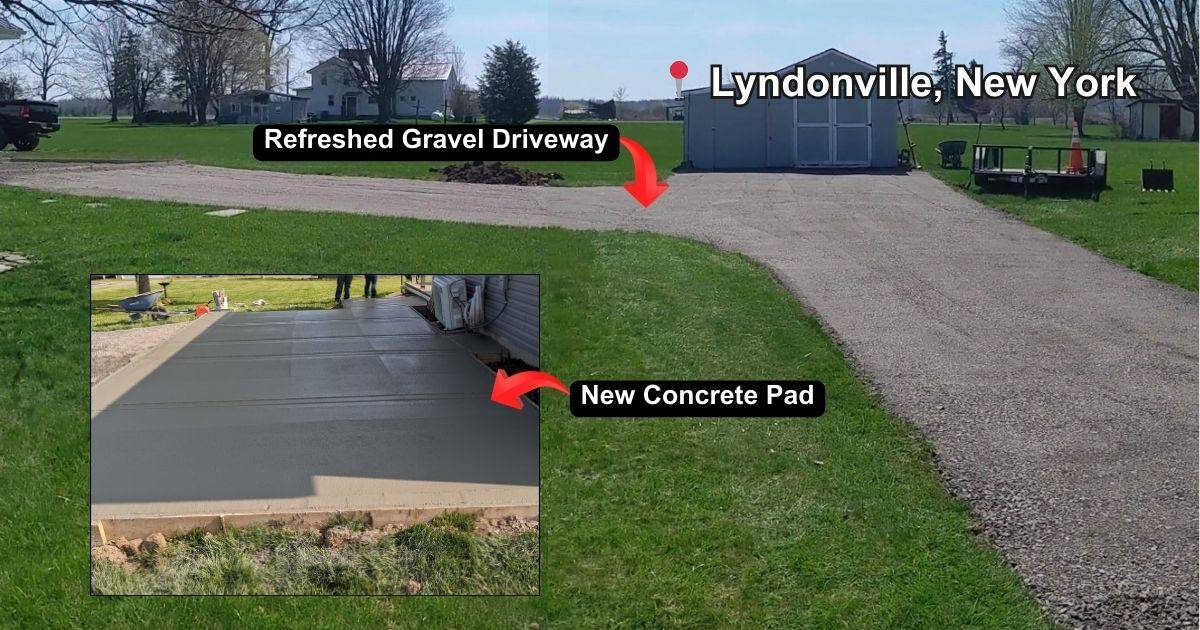 Concrete Pad Project Lyndonville NY | DC Hauling Projects